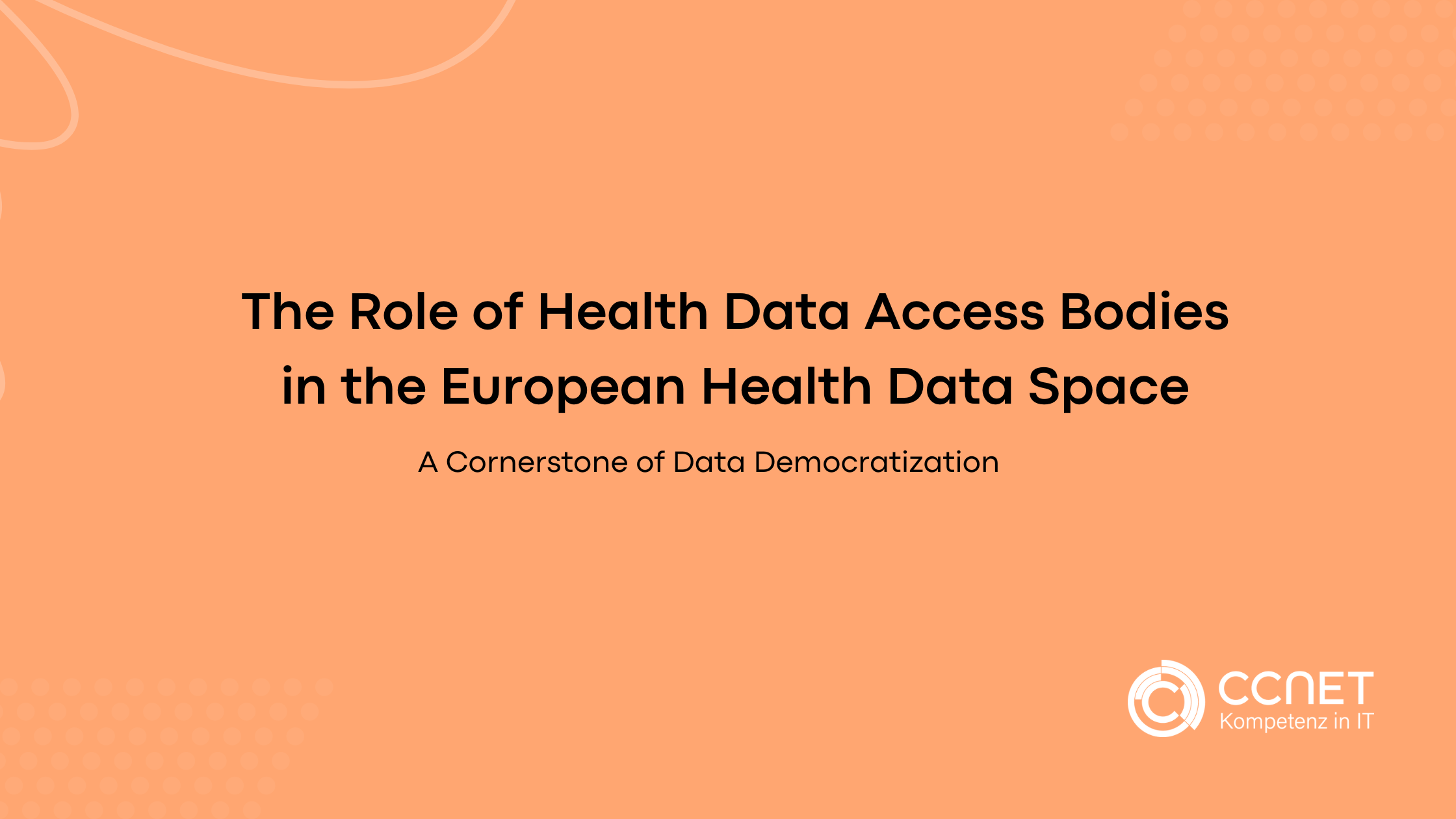 The role of data access bodies in the health data space.
